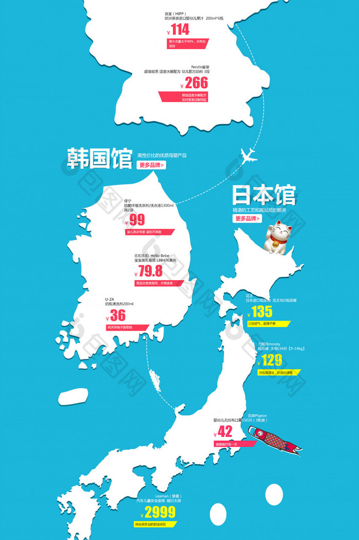 天猫全球购页面图片 包图网