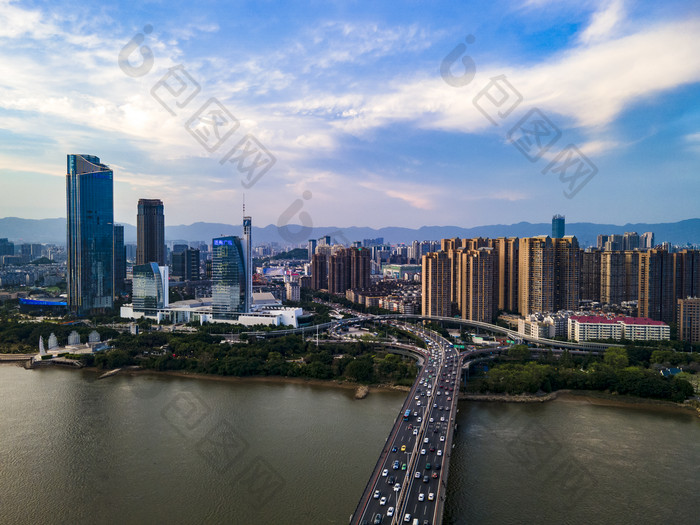 福建福州城市风光交通航拍摄影图图片 包图网企业站