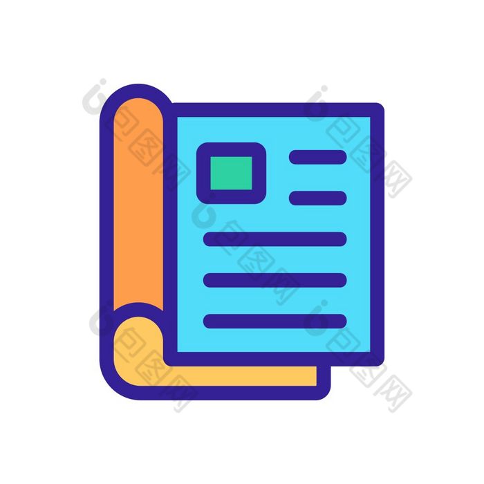 小册子图标向量薄行标志孤立的轮廓象征插图png下载 包图网