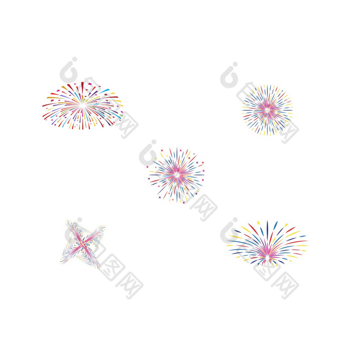 集烟花标志模板向量象征自然png下载 包图网