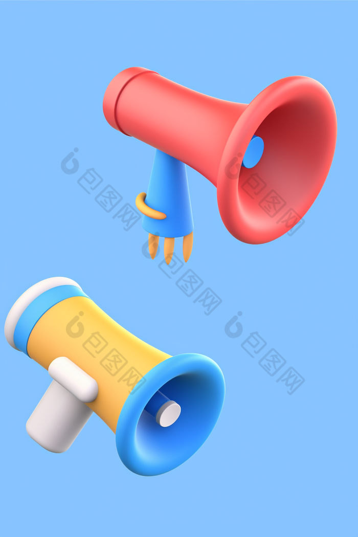 一个喇叭扩音器图标广告艺术png下载 包图网