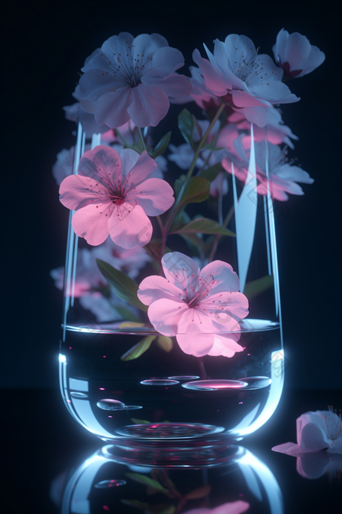 光感荧光花束反射插画图片 包图网