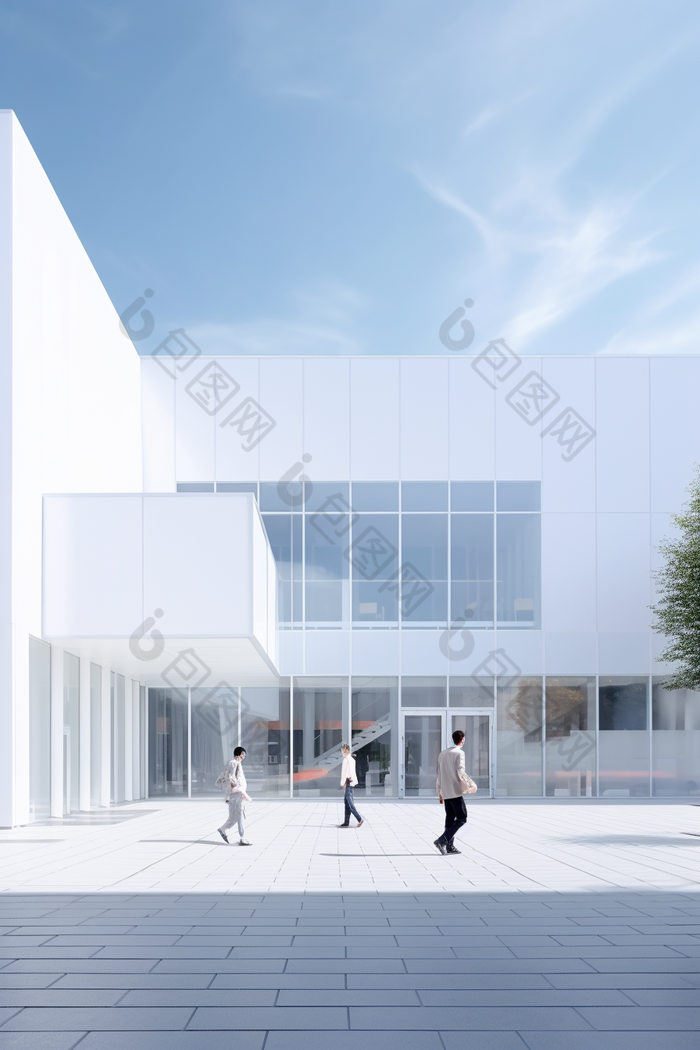 节能零碳建筑图书馆艺术馆图片 包图网
