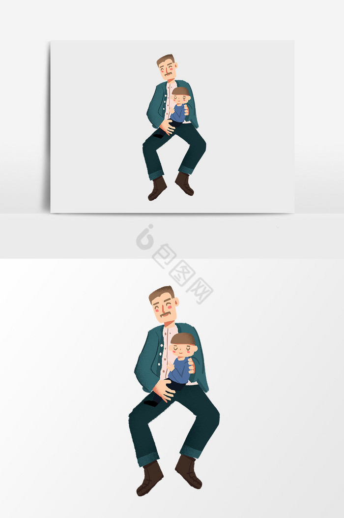 卡通爸爸图片-卡通爸爸素材免费下载-包图网