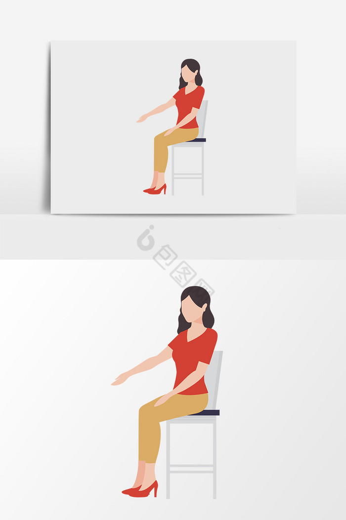 坐着卡通图片-坐着卡通素材免费下载-包图网