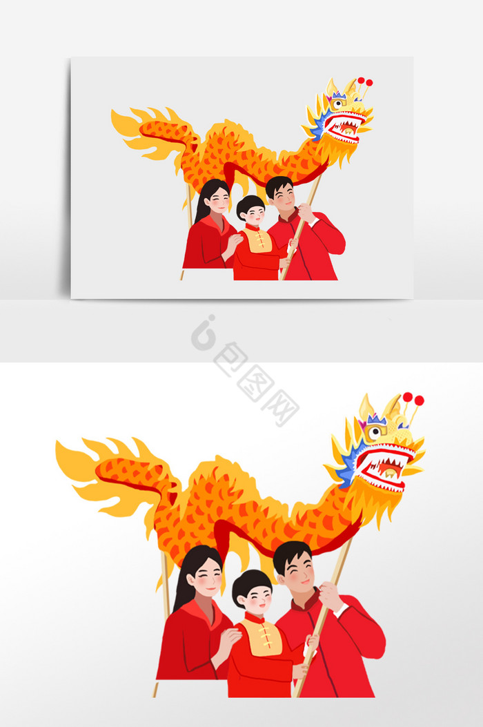 舞龙简笔画图片-舞龙简笔画图片模板