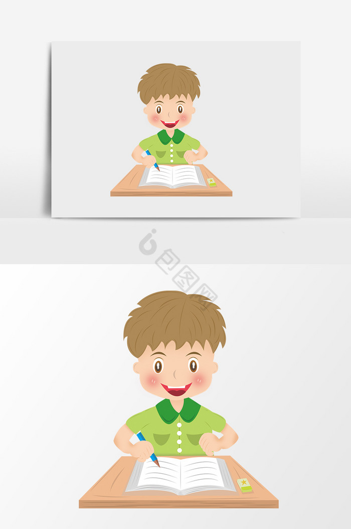 写字卡通图片-写字卡通素材免费下载-包图网