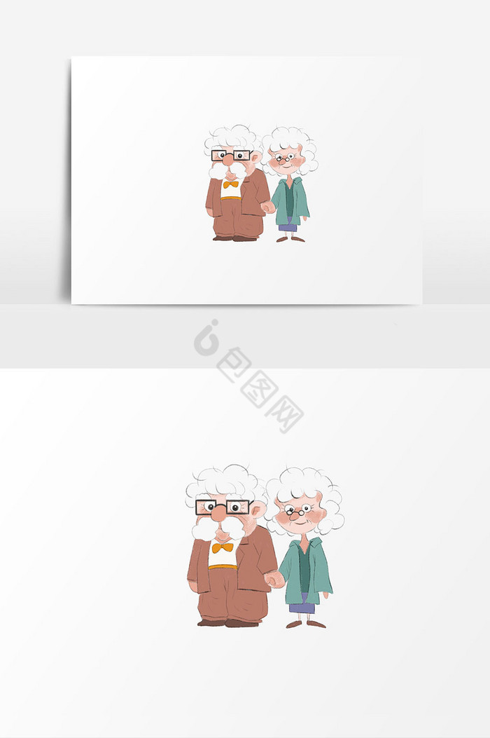 老年人卡通图片-老年人卡通素材免费下载-包图网