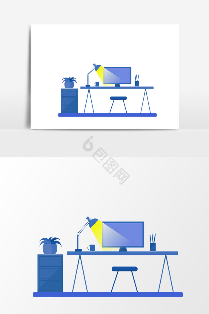 办公室手绘图片-办公室手绘素材免费下载-包图网
