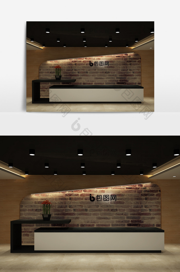 【办公室简约接待台前台】图片下载-包图网