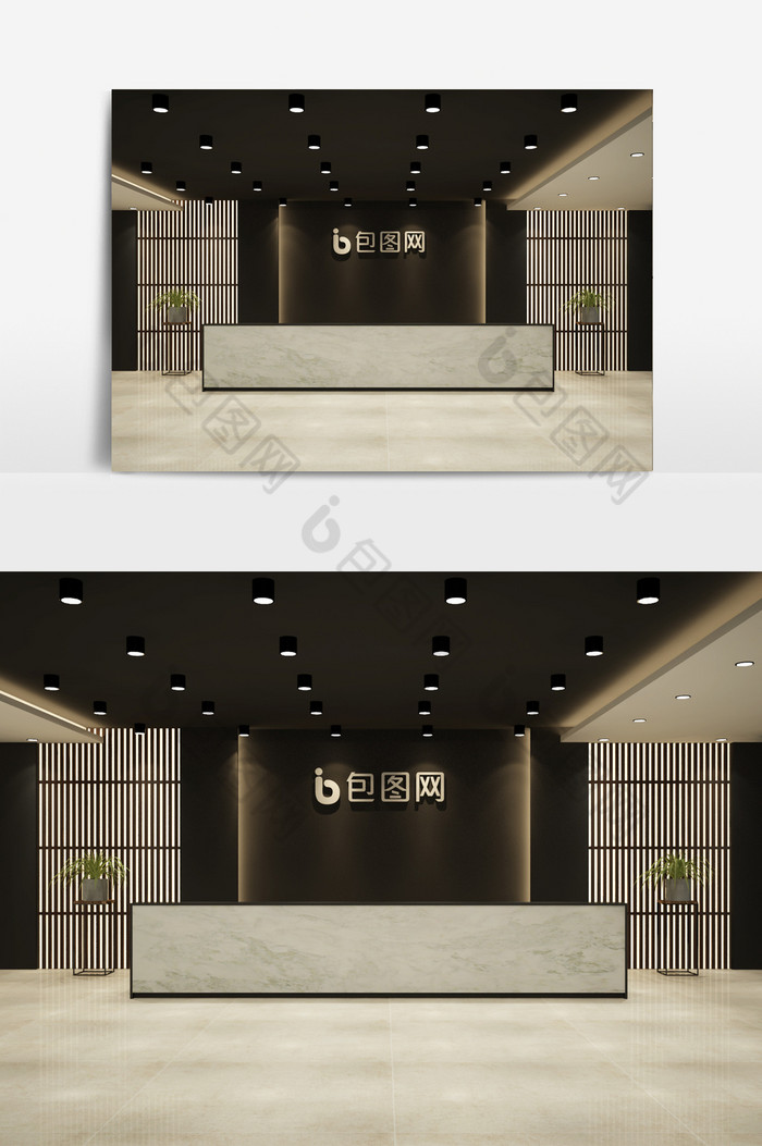 【简中式办公室接待台前台】图片下载-包图网