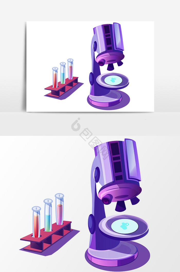 卡通显微镜图片-卡通显微镜素材免费下载-包图网