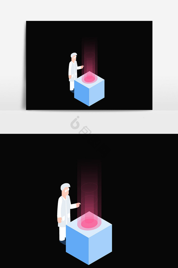 卡通科研人员图片-卡通科研人员素材免费下载-包图网