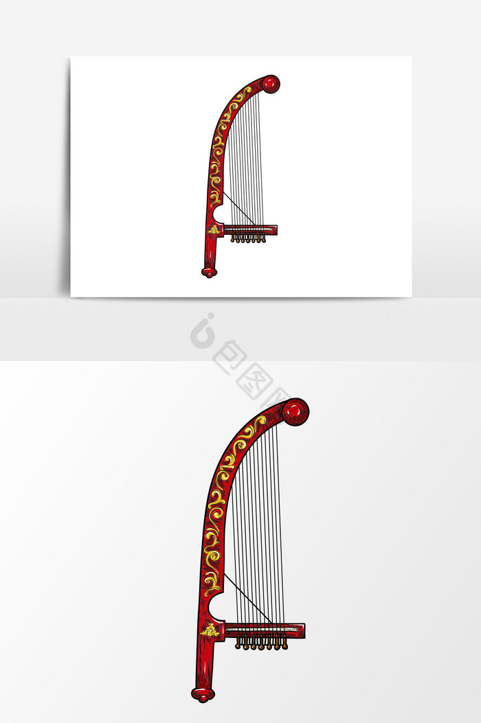中国风竖琴图片-中国风竖琴素材免费下载-包图网