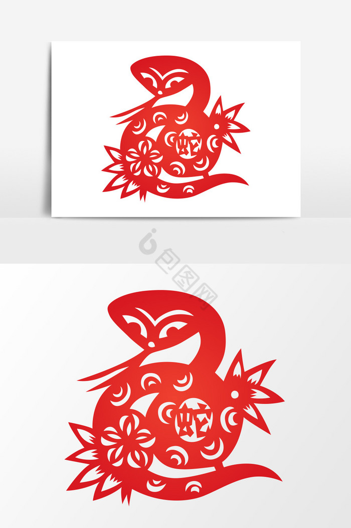 蛇剪纸图片-蛇剪纸素材免费下载-包图网