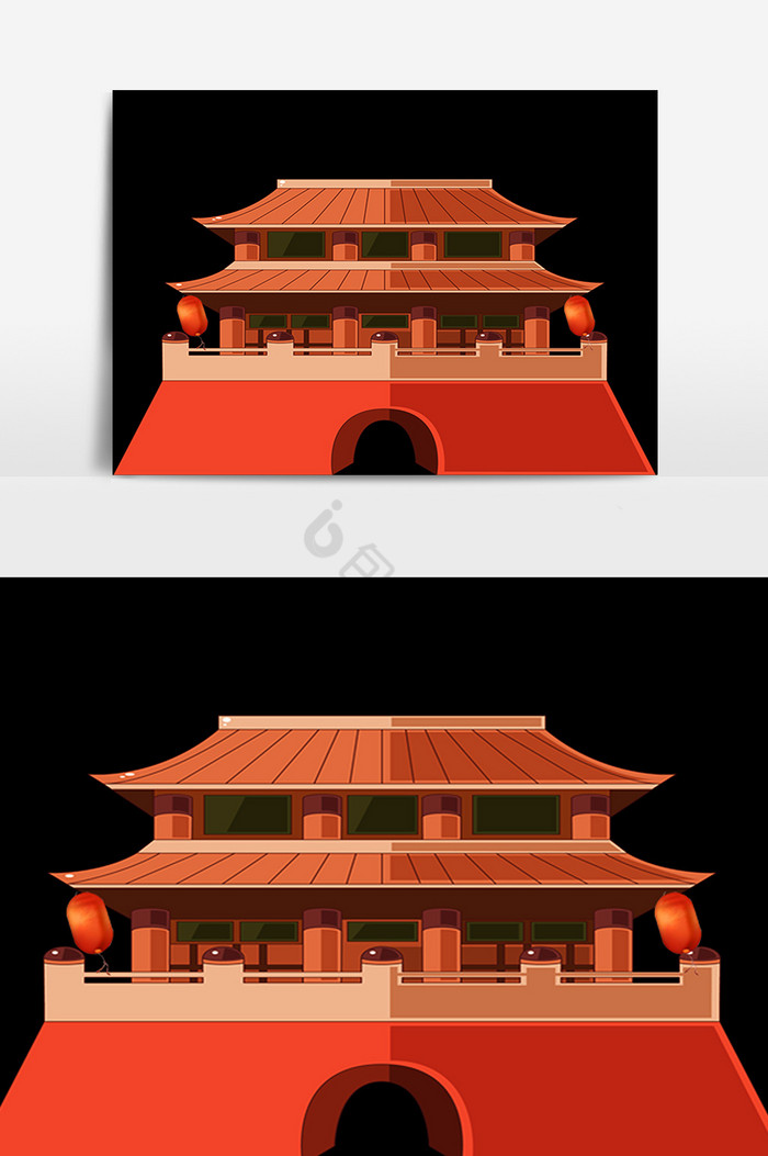 古建筑图标图片-古建筑图标图片模板
