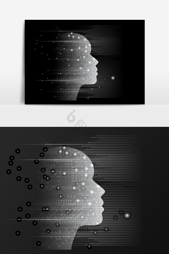 科技人脸图片-科技人脸素材免费下载-包图网