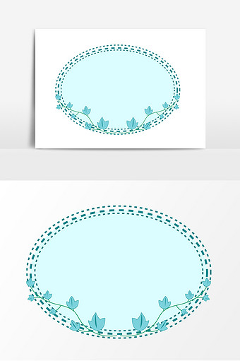 卡通椭圆新春植物边框设计元素1024*1540图片素材免费下载-编号1216400-潮点视频