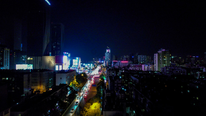 昆明夜景灯光交通航拍图片-包图网企业站