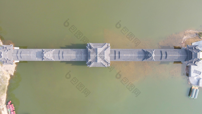 湖南思蒙国家湿地公园风雨桥航拍图片-包图网企业站