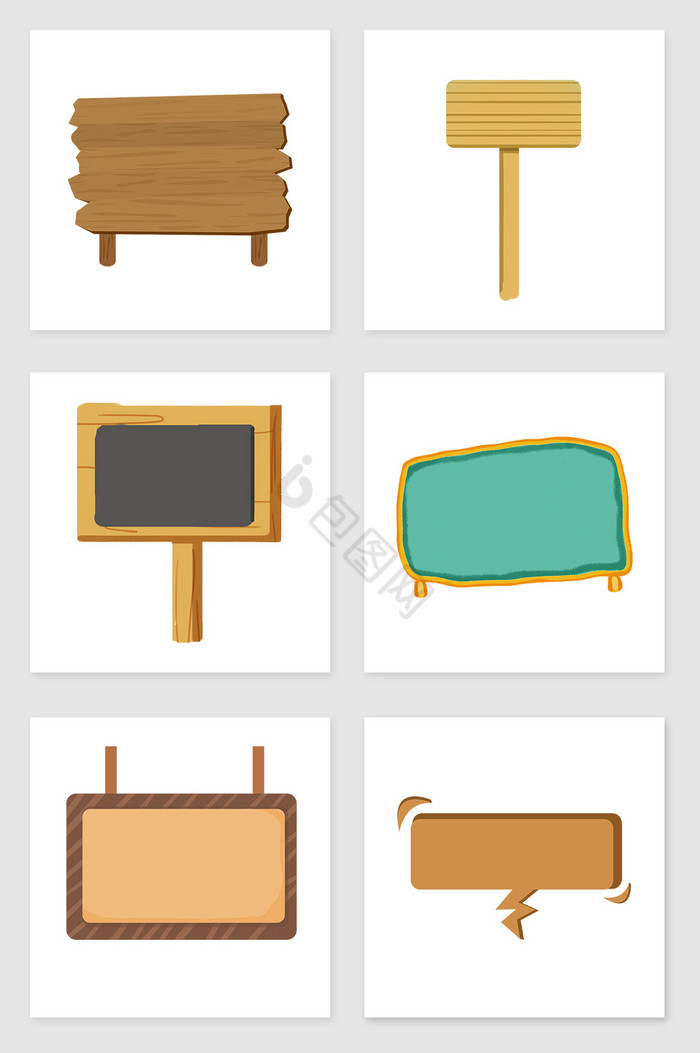 卡通指示牌图片-卡通指示牌素材免费下载-包图网