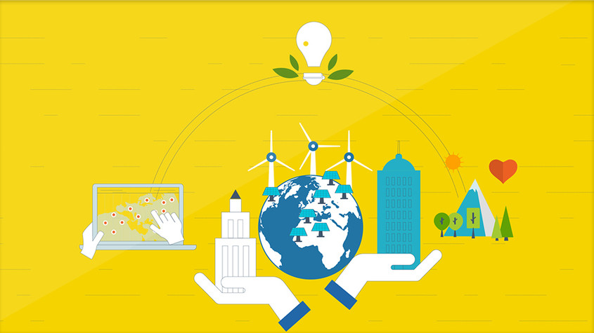 黄色环境保护gif动图下载-包图网