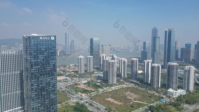 航拍珠海横琴金融中心图片-包图网企业站