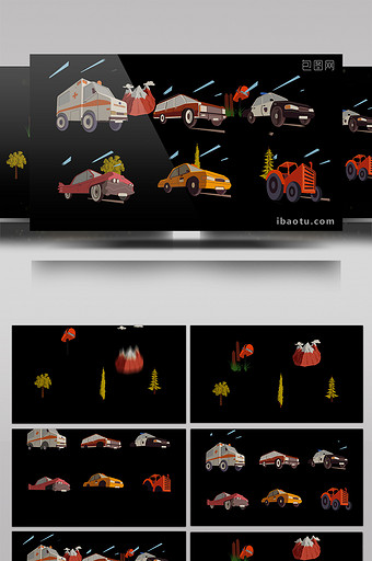 汽车动画图片-汽车动画素材-汽车动画海报-包图网