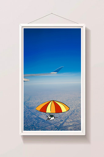 飞机视角俯瞰城市建筑创意摄影插画gifGIF动图1024*4849图片素材免费下载-编号1251993-潮点视频