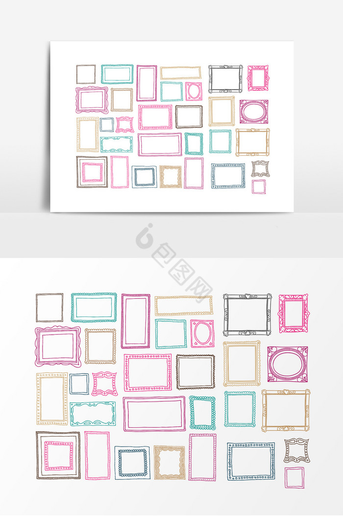 彩色边框图片-彩色边框素材免费下载-包图网