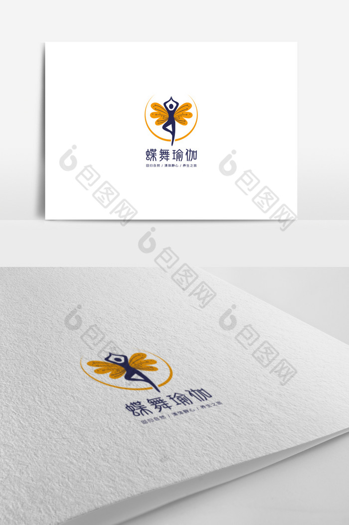 养生行业标志瑜伽美体logo模板-包图网