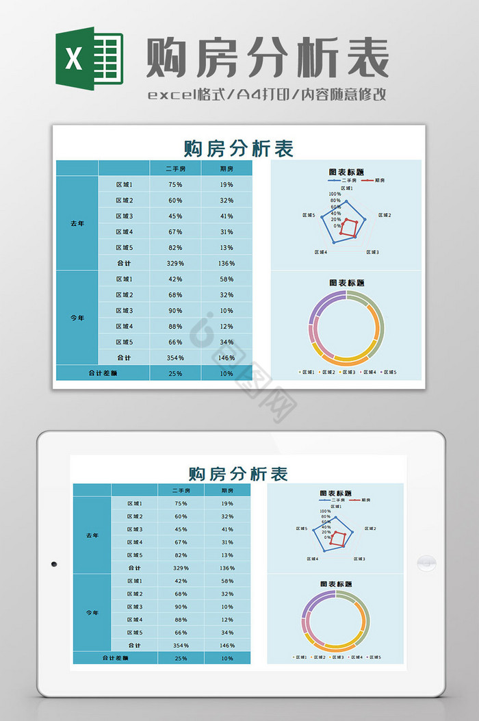 Excel表格配色模板大全 Excel表格配色模板图片 包图网