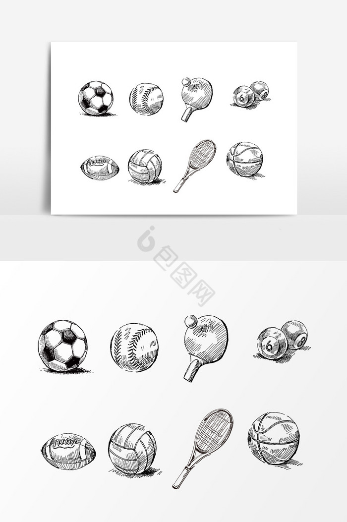 球类简笔画图片-球类简笔画素材免费下载-包图网