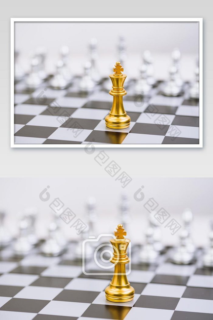 国际象棋大气金色国王棋子图片-包图网