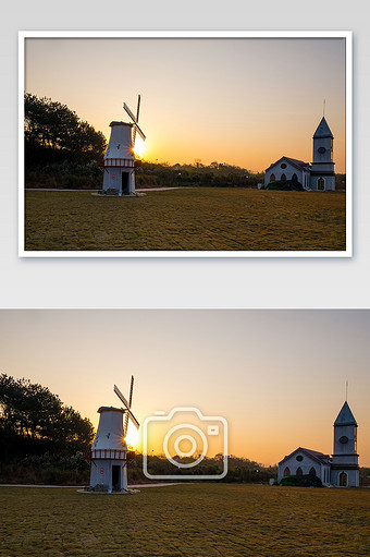 郊外欧式小镇日落风光摄影图片摄影图1024*1540图片素材免费下载-编号1290828-潮点视频