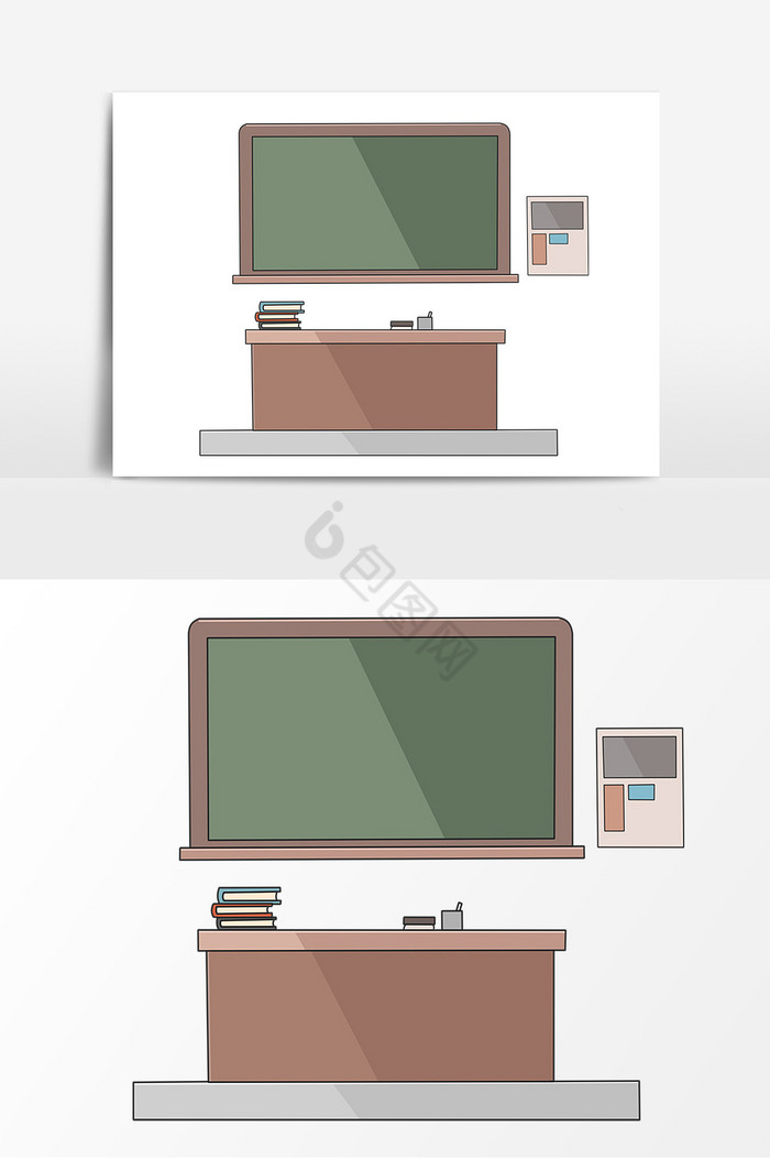 讲台简笔画图片-讲台简笔画素材免费下载-包图网