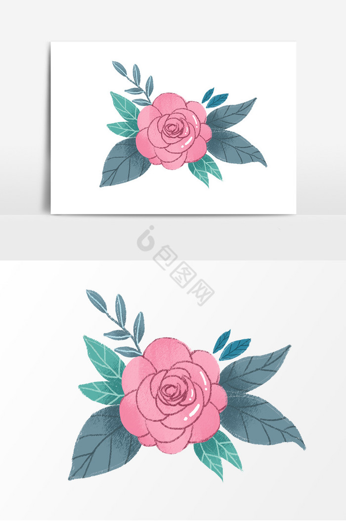 玫瑰花简笔画图片 玫瑰花简笔画素材免费下载 包图网