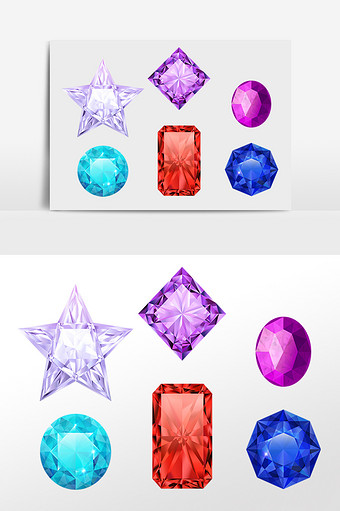 彩色宝石水晶钻石设计元素1024*1540图片素材免费下载-编号1324253-潮点视频