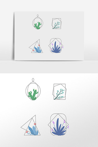 ins风植物装饰画设计元素1024*1540图片素材免费下载-编号1341154-潮点视频