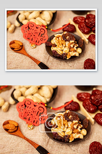 坚果果干新年新春喜庆红火背景摄影图1024*1540图片素材免费下载-编号1355093-潮点视频