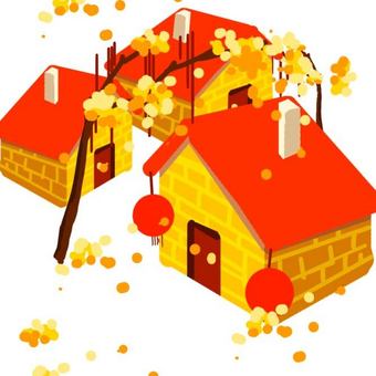 新年红色喜庆房子梅花元素动图GIFGIF动图667*667图片素材免费下载-编号1370488-潮点视频