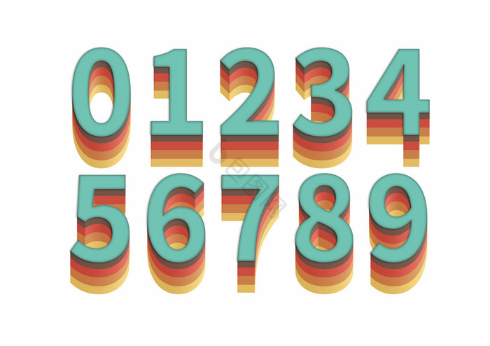 数字0123456789模板-包图网