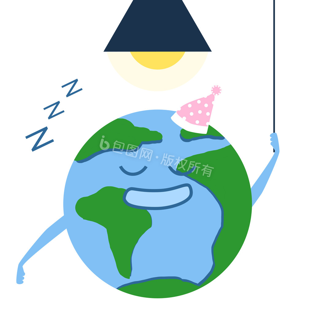 保护环境地球一小时熄灯gif动图下载-包图网