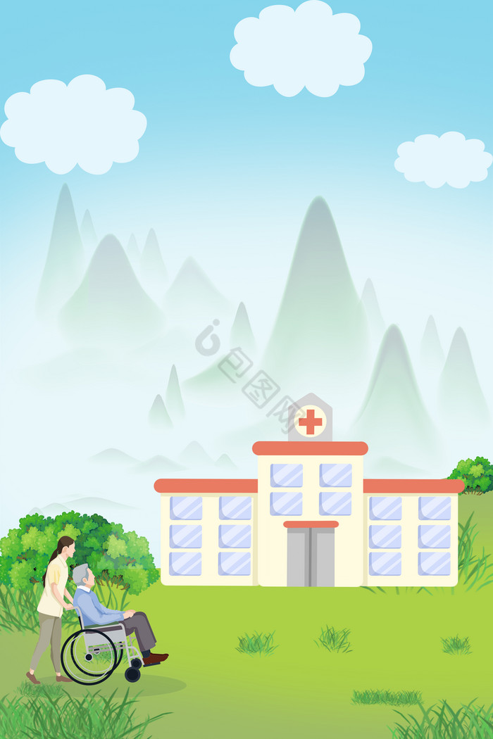 养老院卡通图片-养老院卡通素材免费下载-包图网