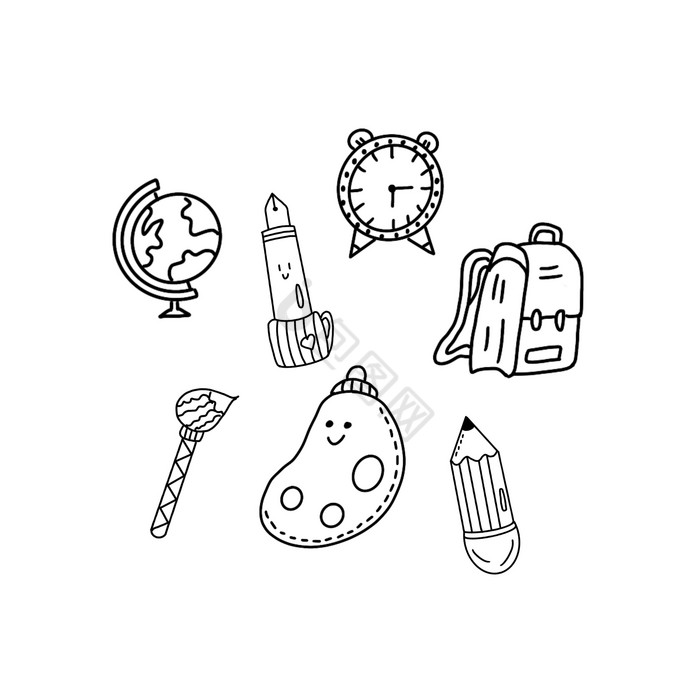 文具简笔画图片-文具简笔画素材免费下载-包图网