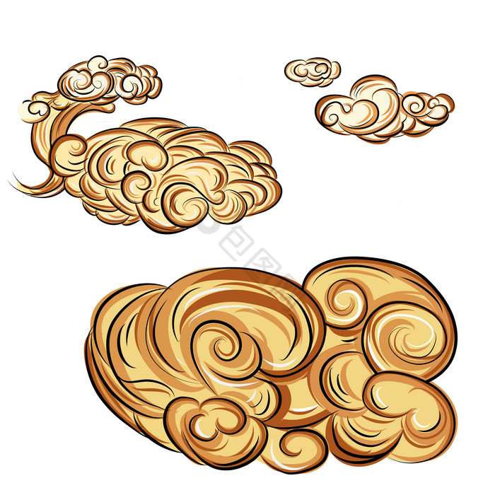 手绘卡通云图片-手绘卡通云素材免费下载-包图网