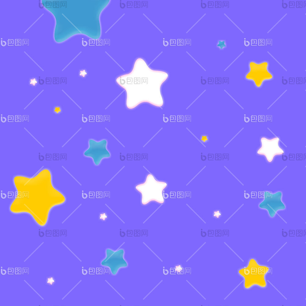 可爱卡通彩色星星闪烁gif动图下载-包图网