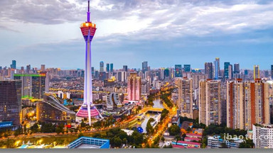 震撼成都339电视塔蓝天白云8k延时MP4格式【视频下载】-包图网