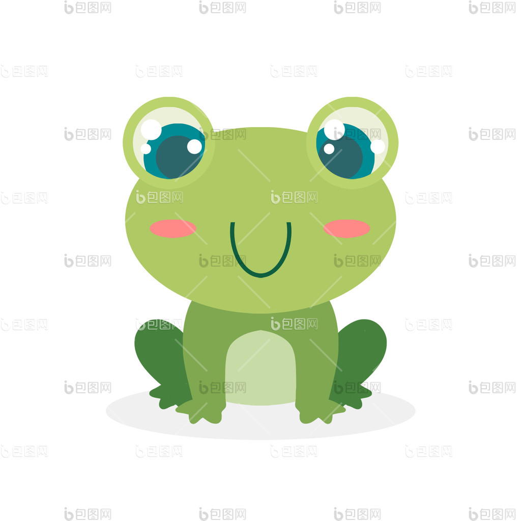 卡通绿色可爱小青蛙gif动图下载-包图网