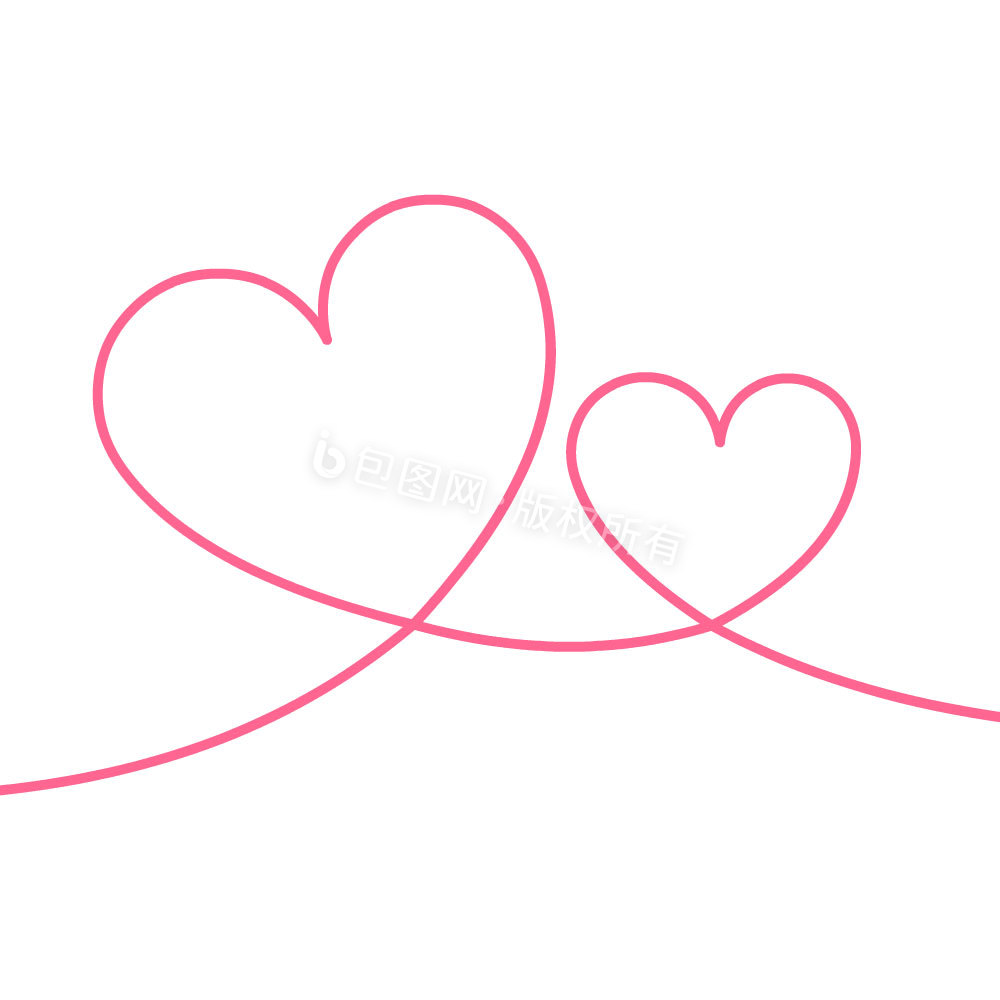 爱心线条图片-爱心线条素材免费下载-包图网